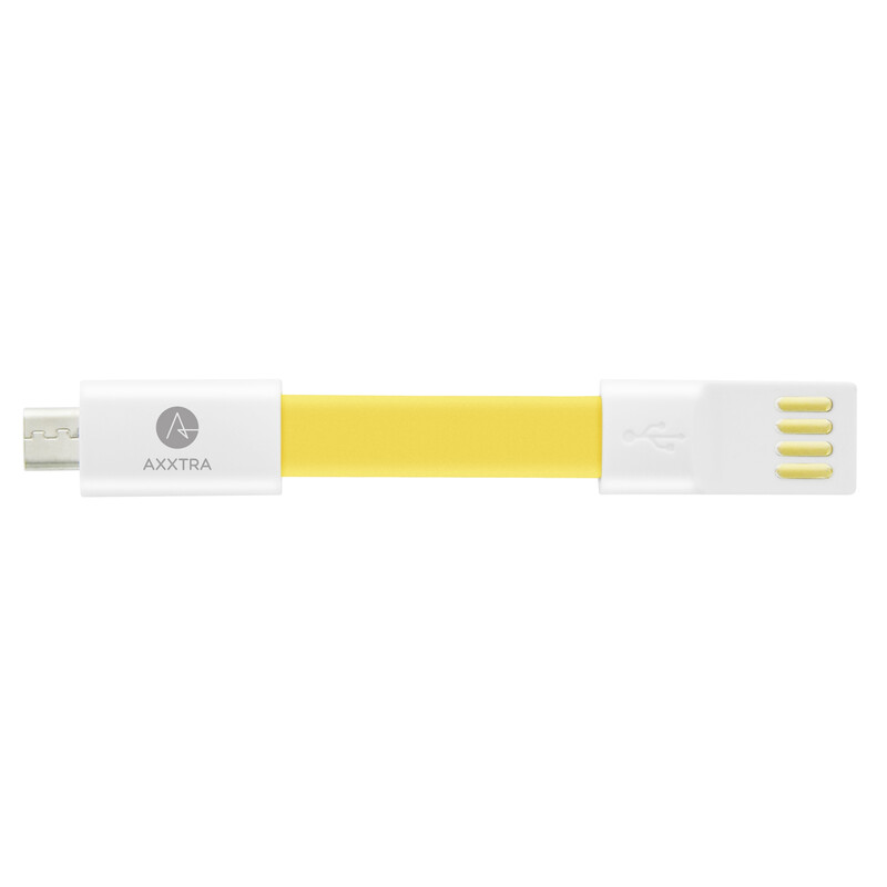 Axxtra Data Keyholder Micro-USB gelb | Hartlauer