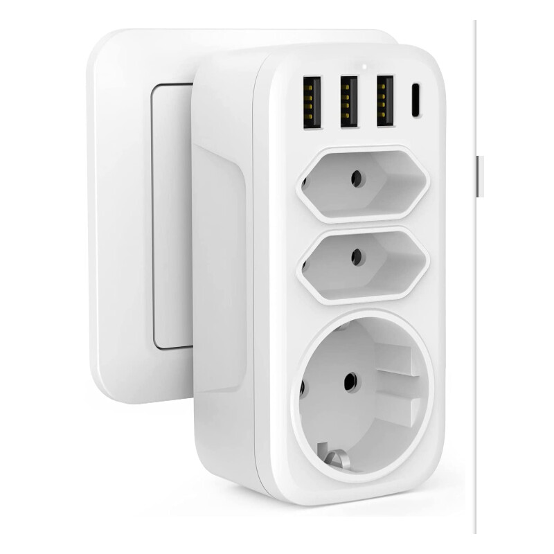 Axxtra 7in1 Multifunktions Steckdosenadapter | Hartlauer