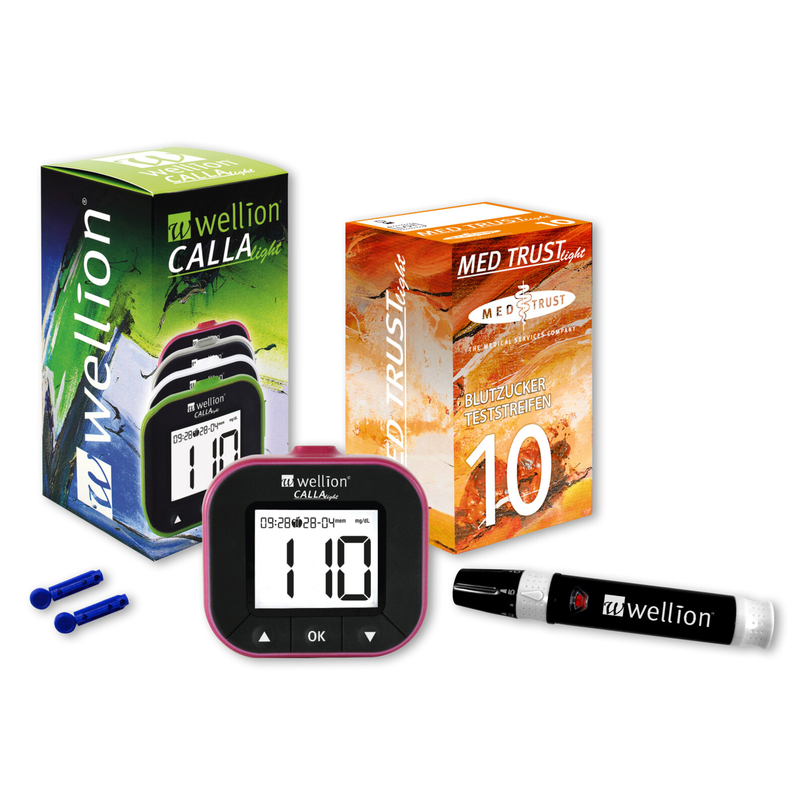 Wellion CALLA Light Set 10 TS blackberry Blutzuckermessgerät | Hartlauer
